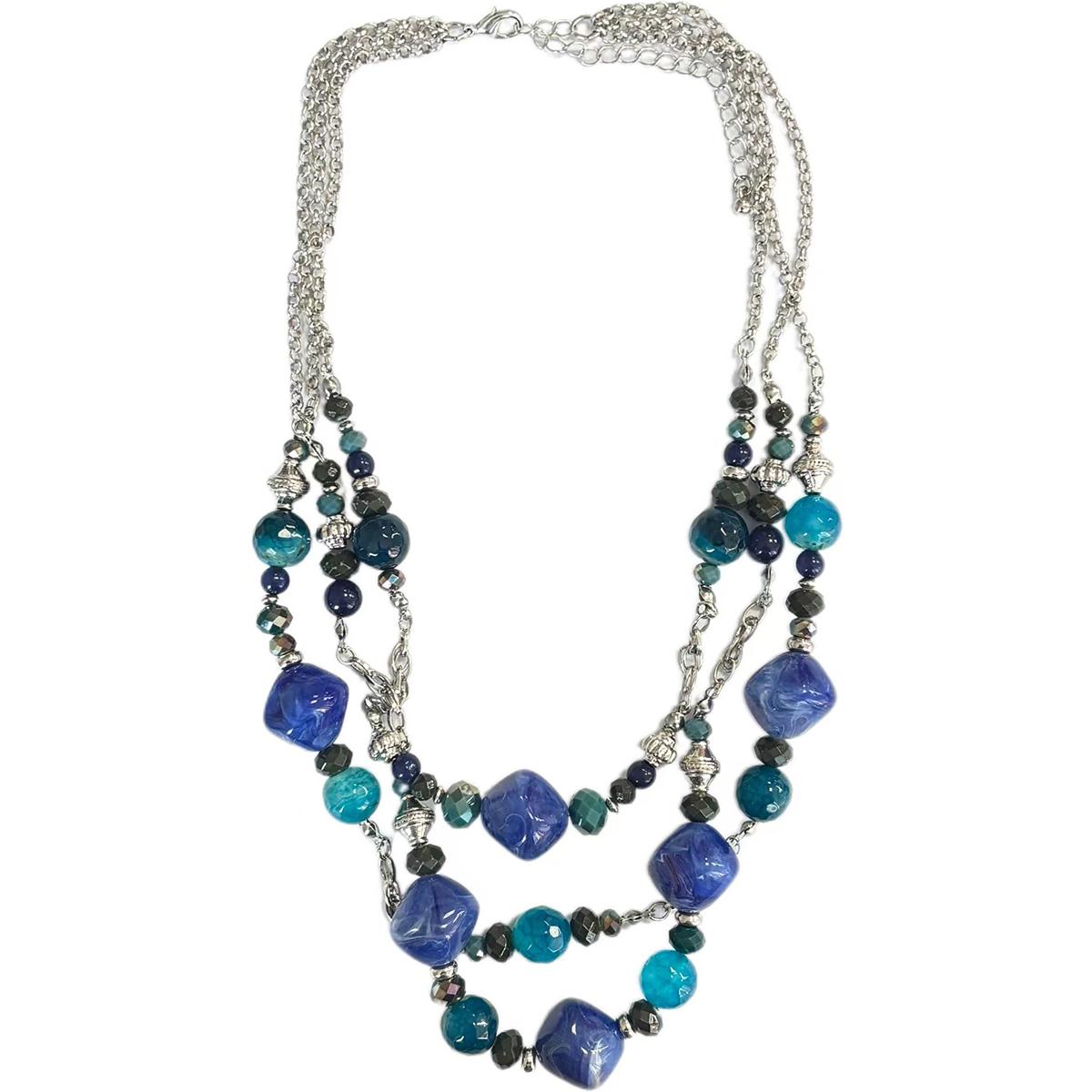 Click here for Ashley Cooper(tm) Multi Row Silver-Tone Tonal Blue... prices