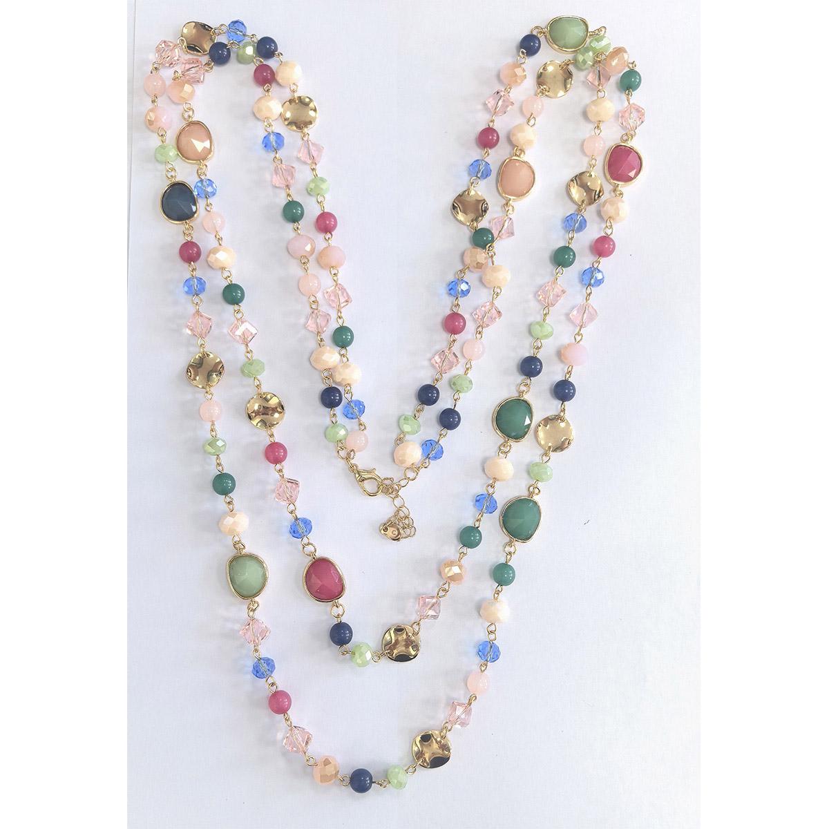 Click here for Ashley Cooper(tm) Gold-Tone Multi-Color 2-Row Bead... prices