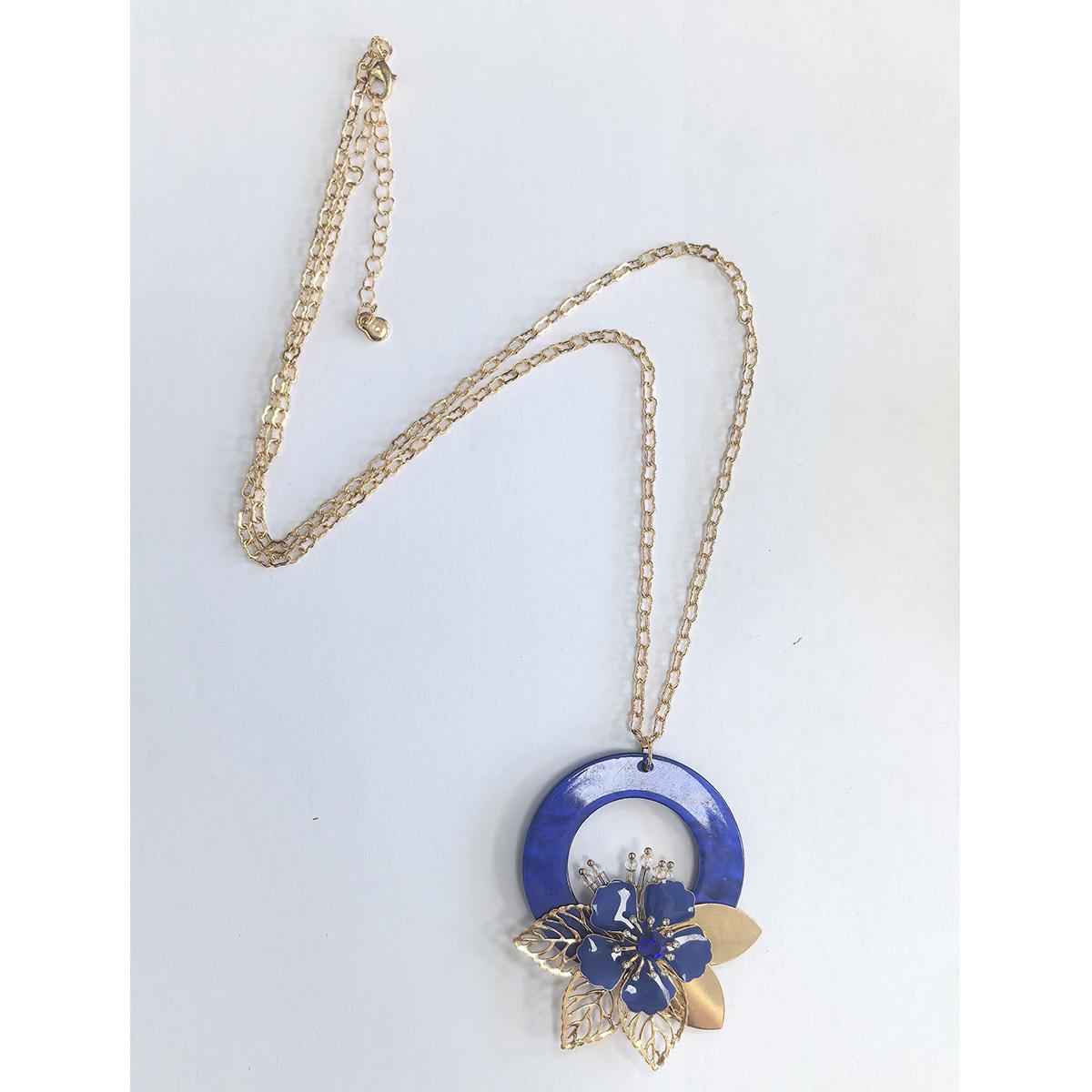 Click here for Ashley Cooper(tm) Disc & Stone Flower Gold-Tone Ne... prices