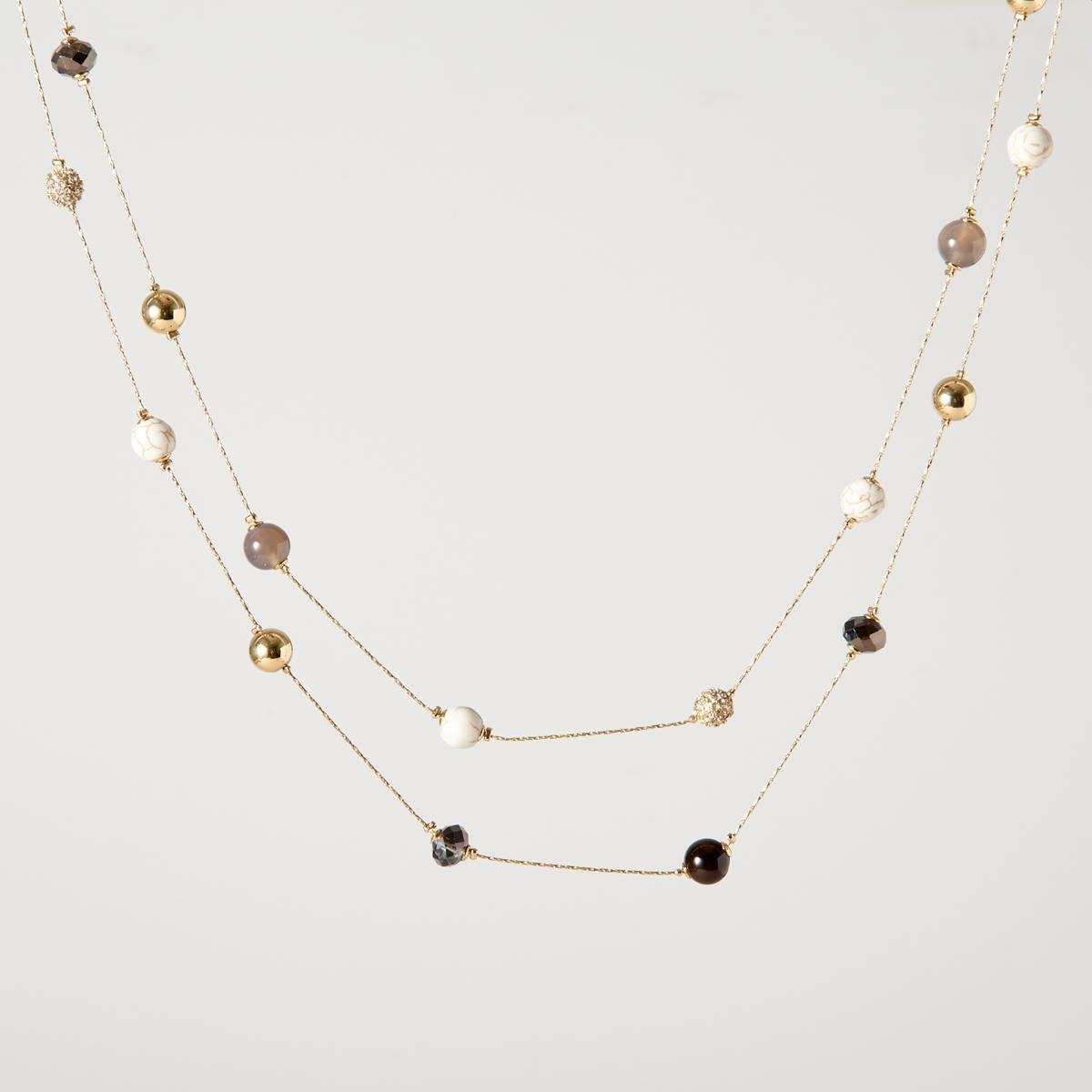 Click here for Ashley Cooper(tm) Shiny Gold Necklace with Firebal... prices