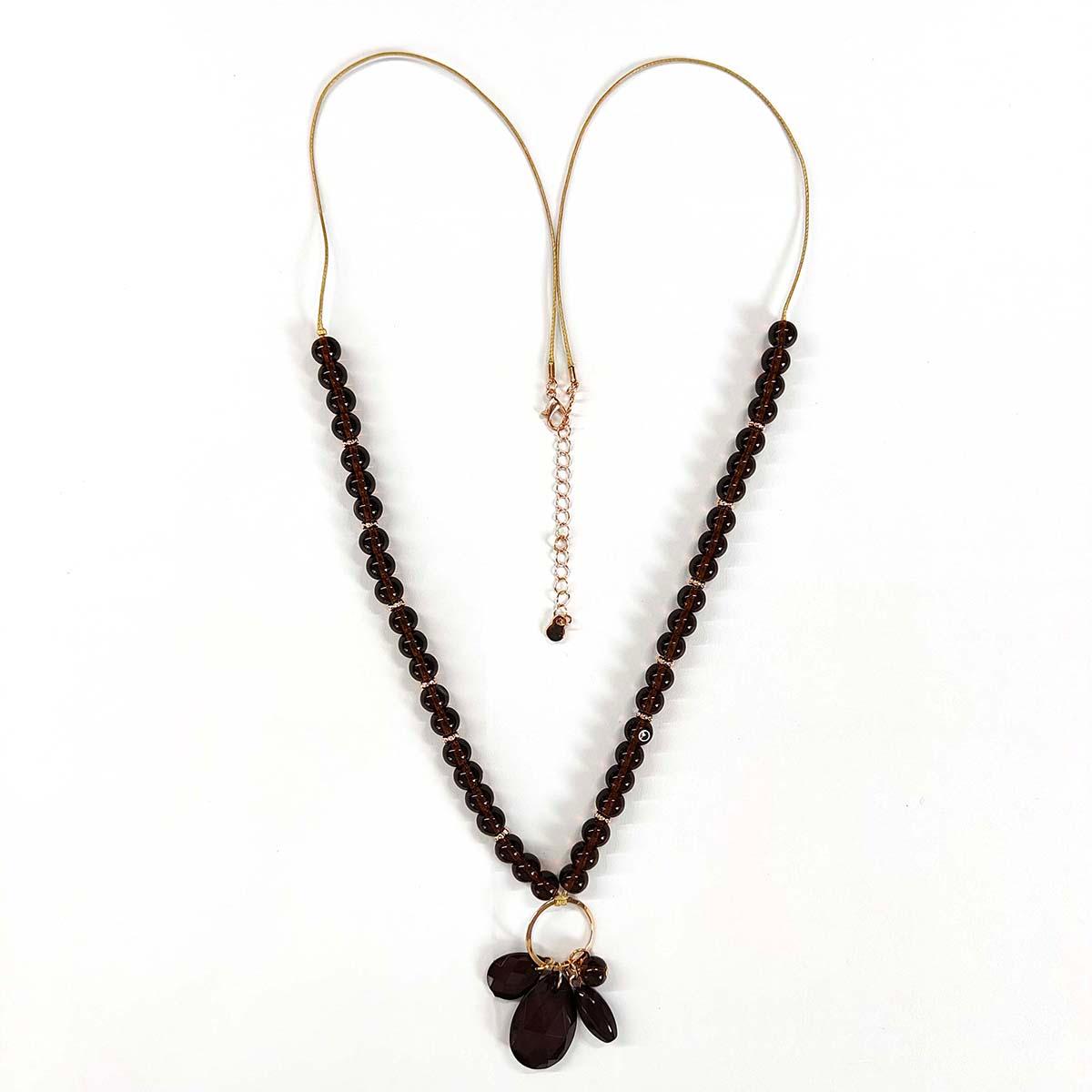 Click here for Ashley Cooper(tm) Gold-Tone Dark Brown Beaded Clus... prices