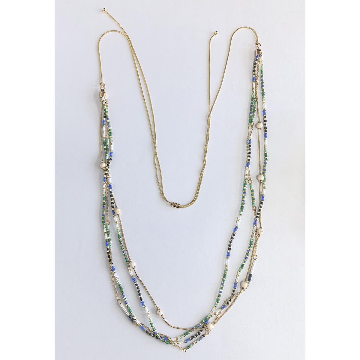 Click here for Ashley Cooper(tm) Gold-Tone Seed Bead Necklace prices