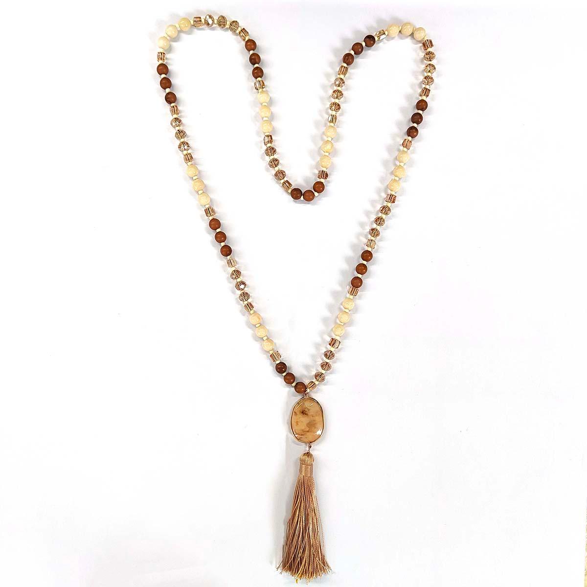 Click here for Ashley Cooper(tm) Gold-Tone Neutral Bead Tassel Ne... prices