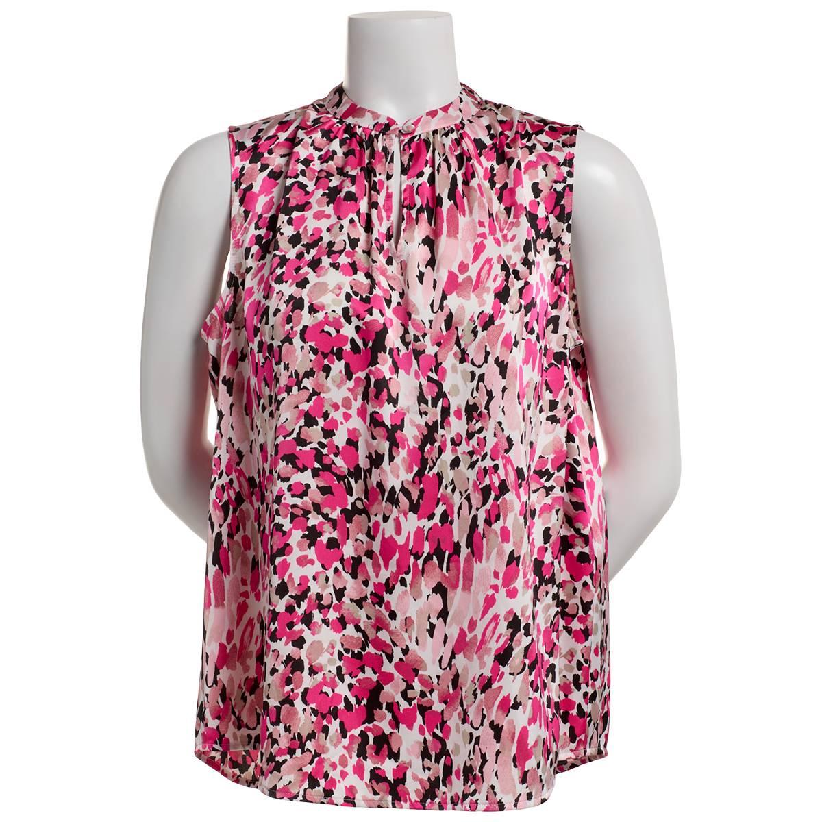 Click here for Womens Kasper Sleeveless Jewel Keyhole Neck Confet... prices