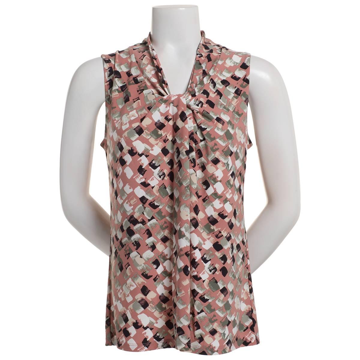 Click here for Plus Size Kasper Sleeveless Tie Front Blouse prices