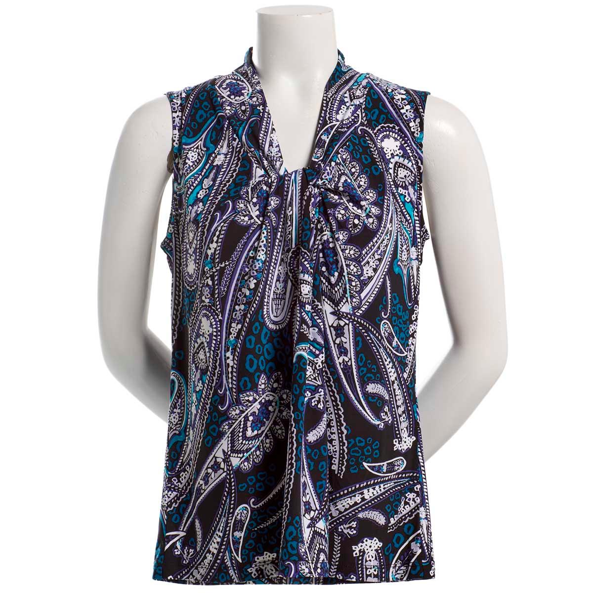 Click here for Plus Size Kasper Sleeveless Paisley Blouse prices