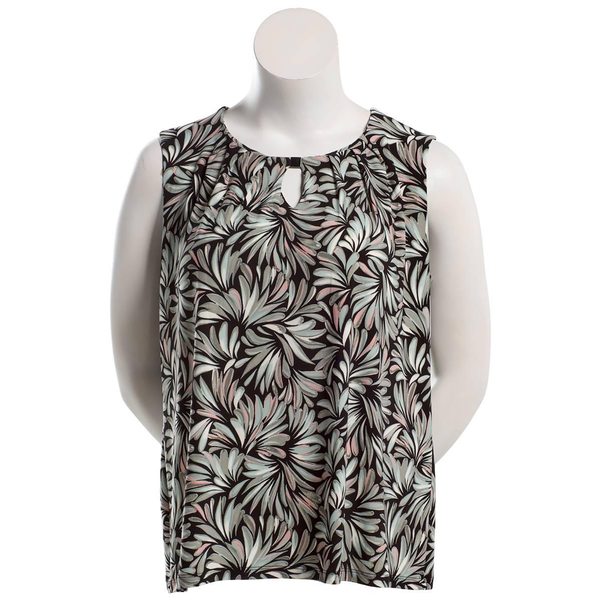 Click here for Plus Size Kasper Sleeveless Hardware Keyhole Neck... prices