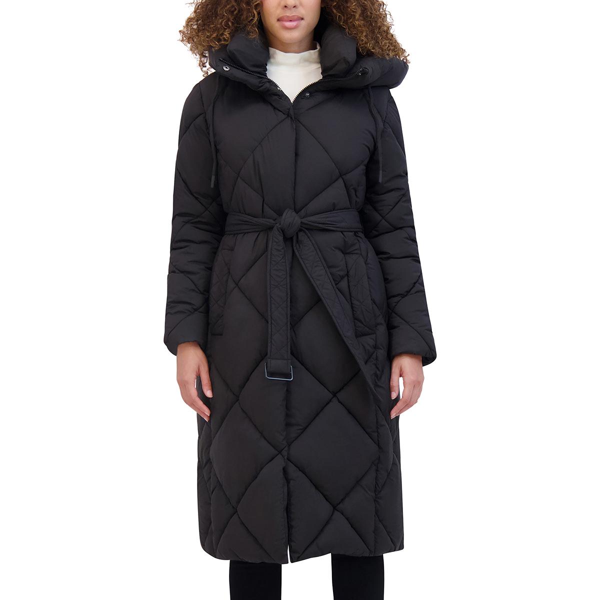 Click here for Womens Kenneth Cole(R) Long  Quilted Puffer Coat prices