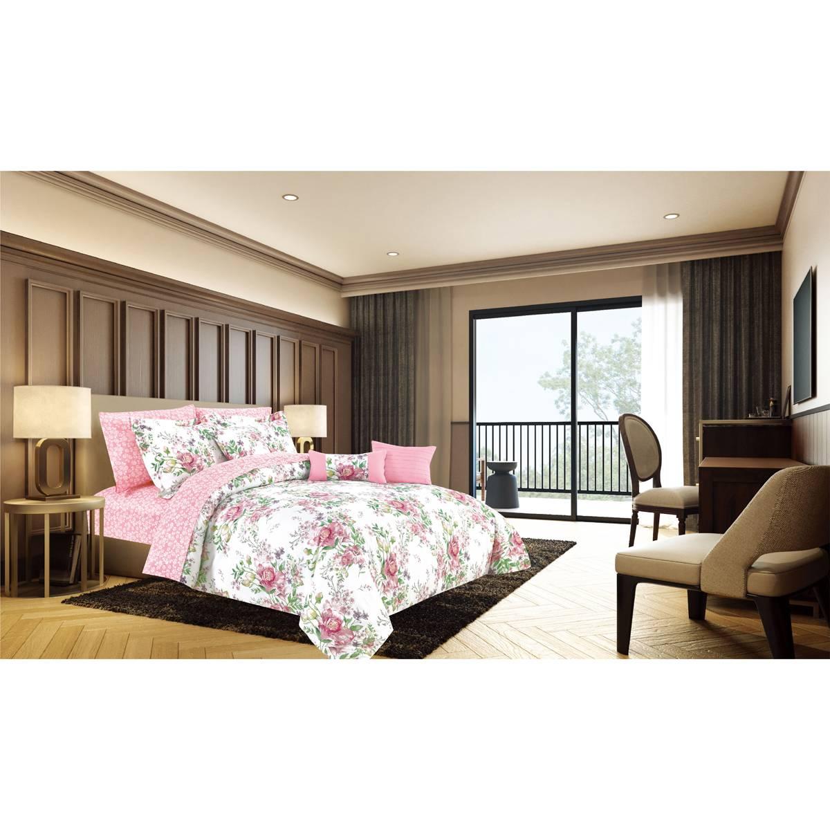 Click here for Hotel Suites Garden Rose 10pc. Reversible Comforte... prices