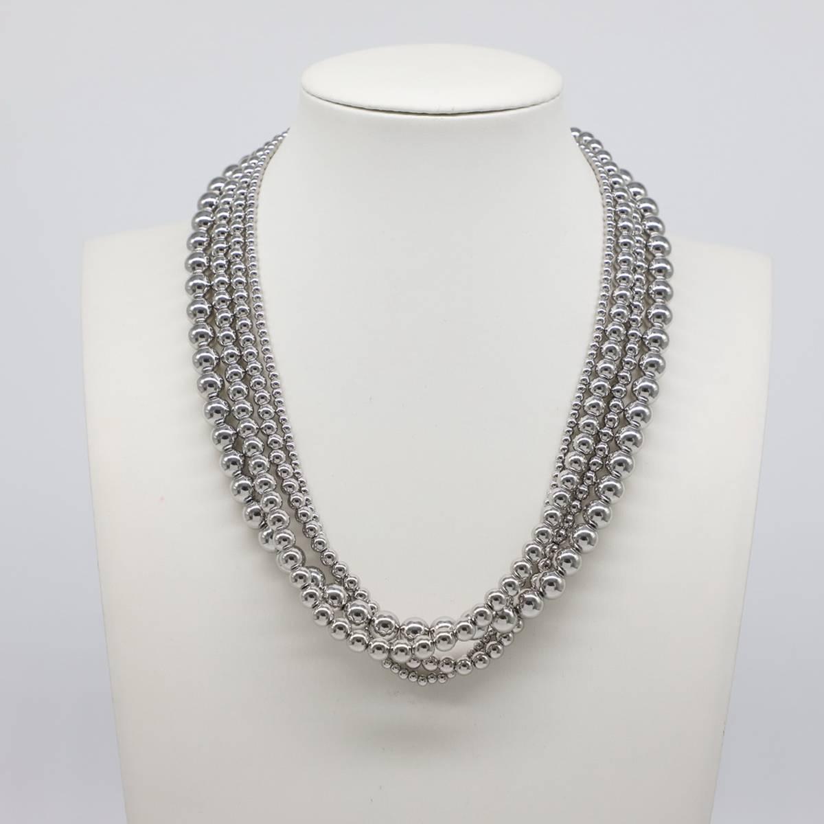 Click here for Design Collection Silver-Tone Multi Strand Necklac... prices