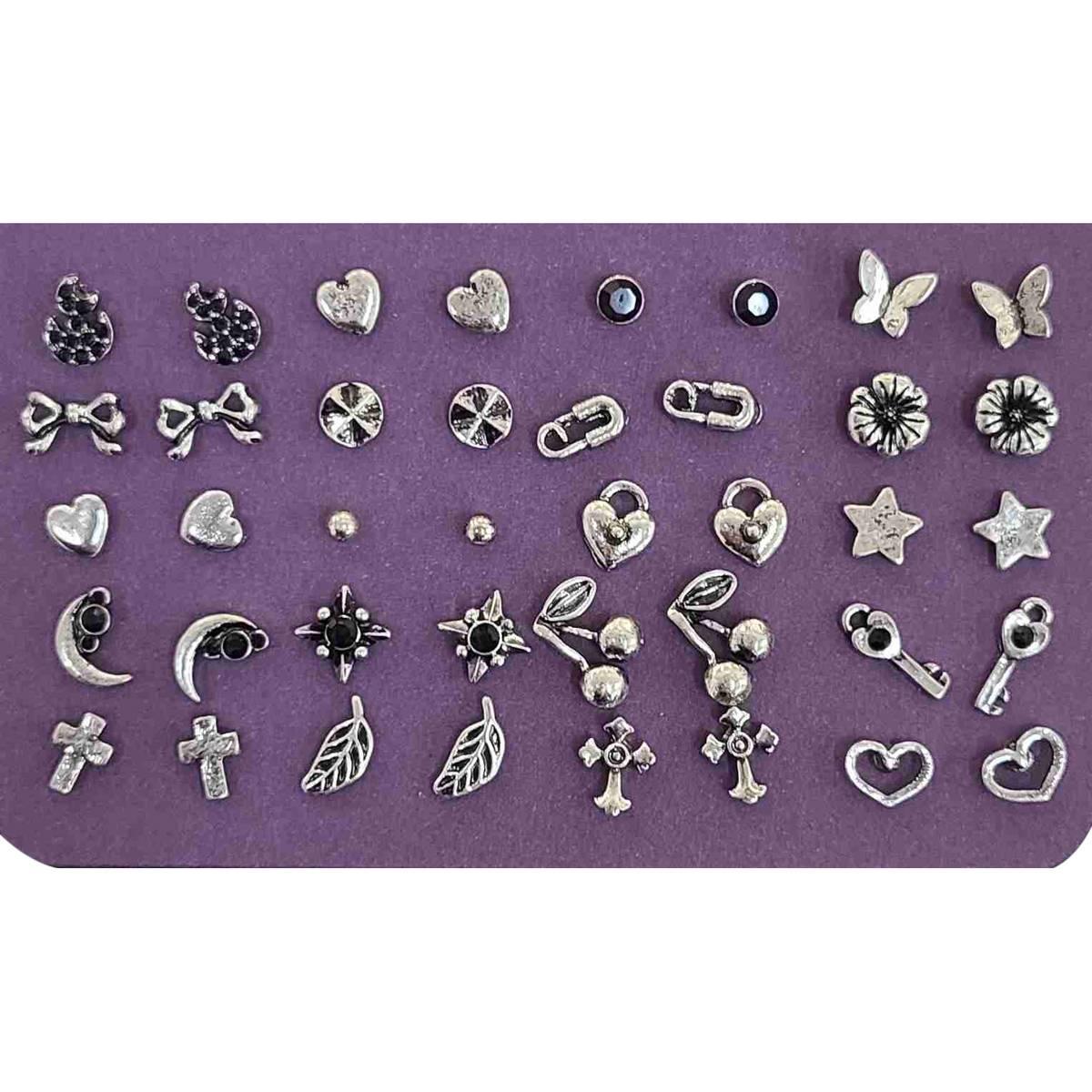 Click here for Ashley 20pr. Romantic Stud Earrings Set prices