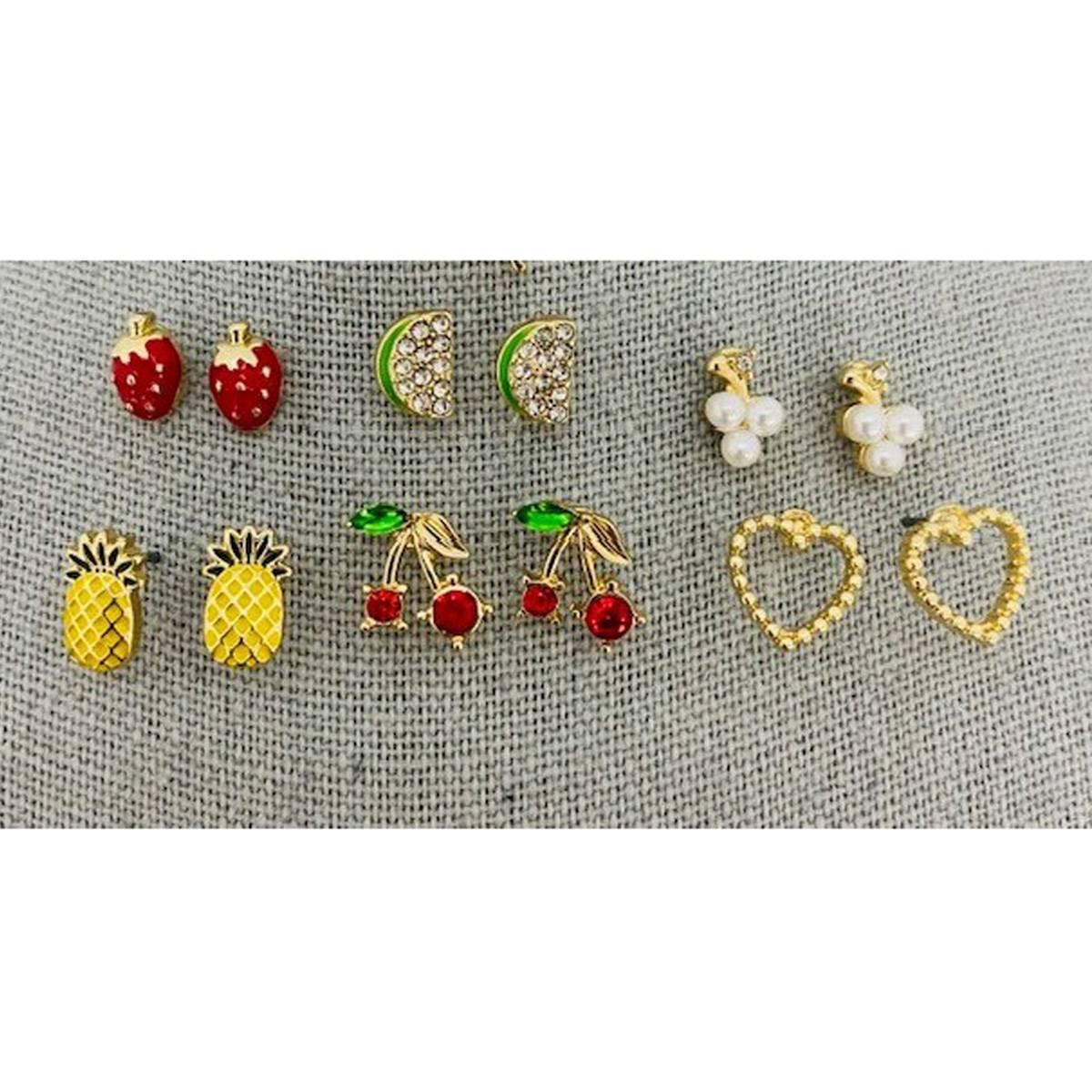 Click here for Ashley Fruit & Icon Post 6pk. Earring Set prices