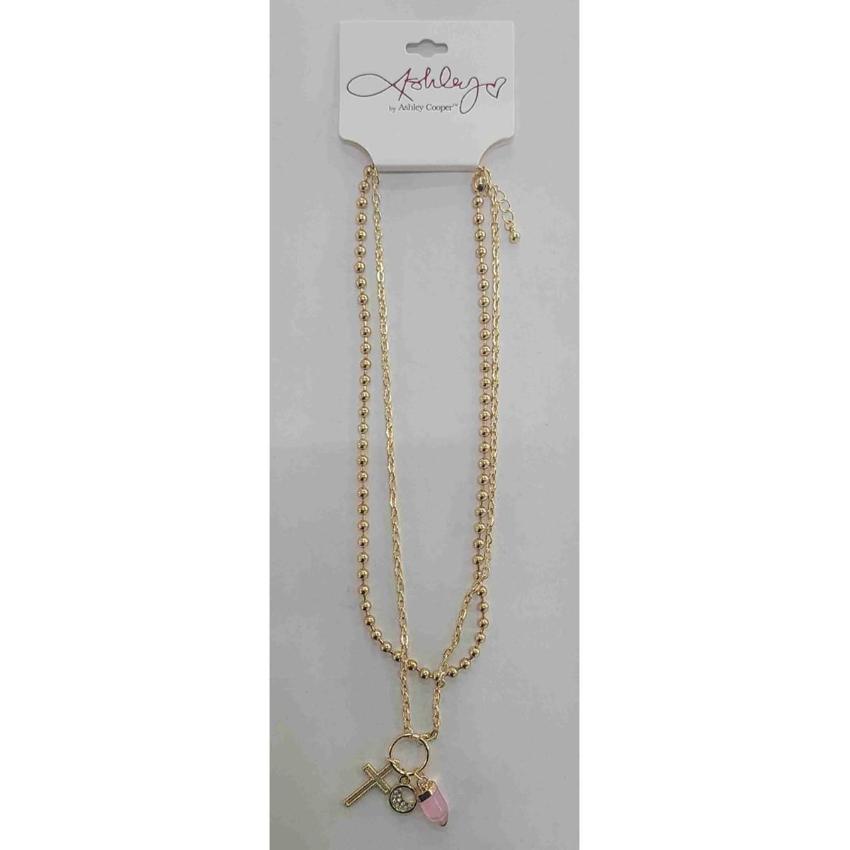 Click here for Ashley Gold-Tone Cross Charm Necklace prices