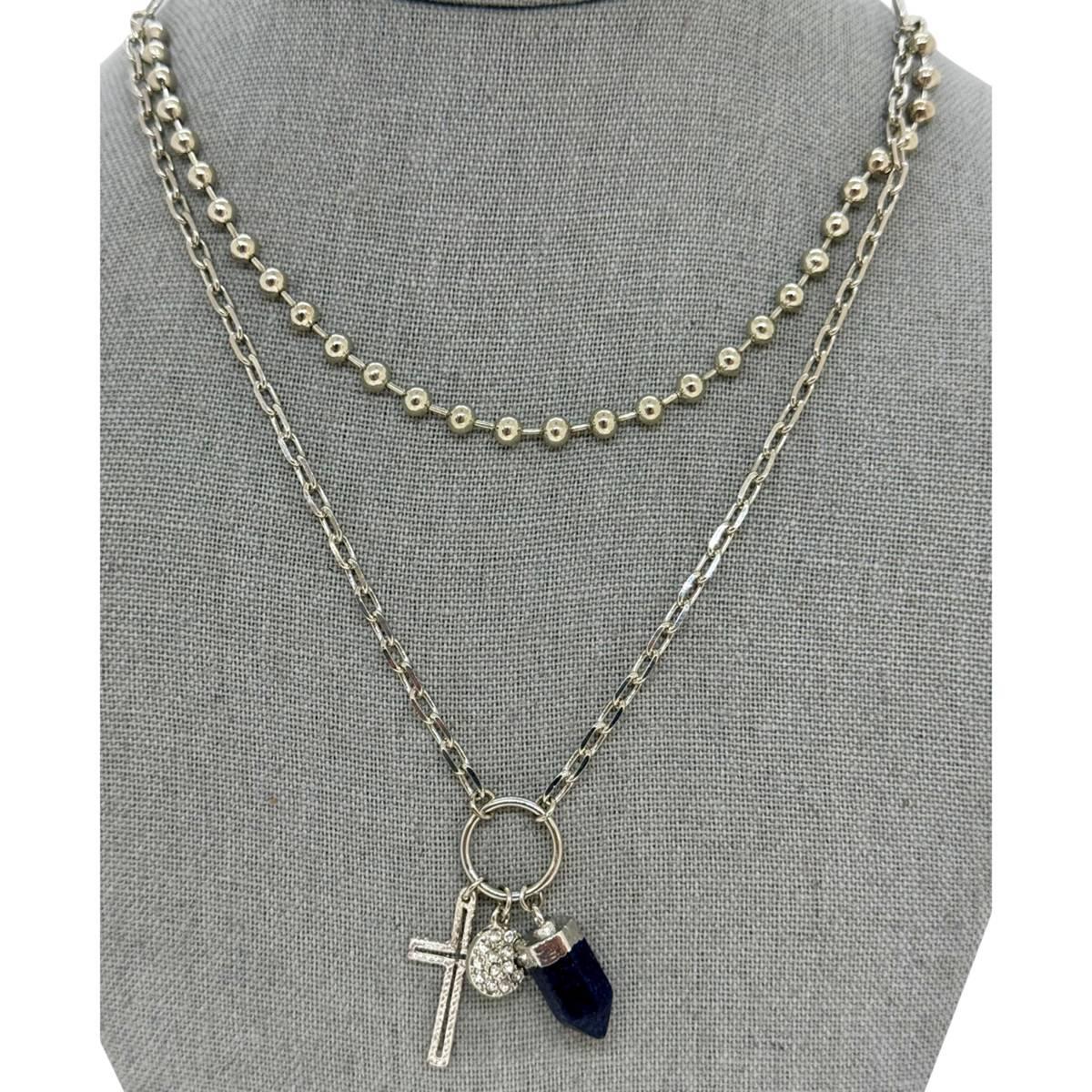 Click here for Ashley Cross Charm Layered Necklace prices