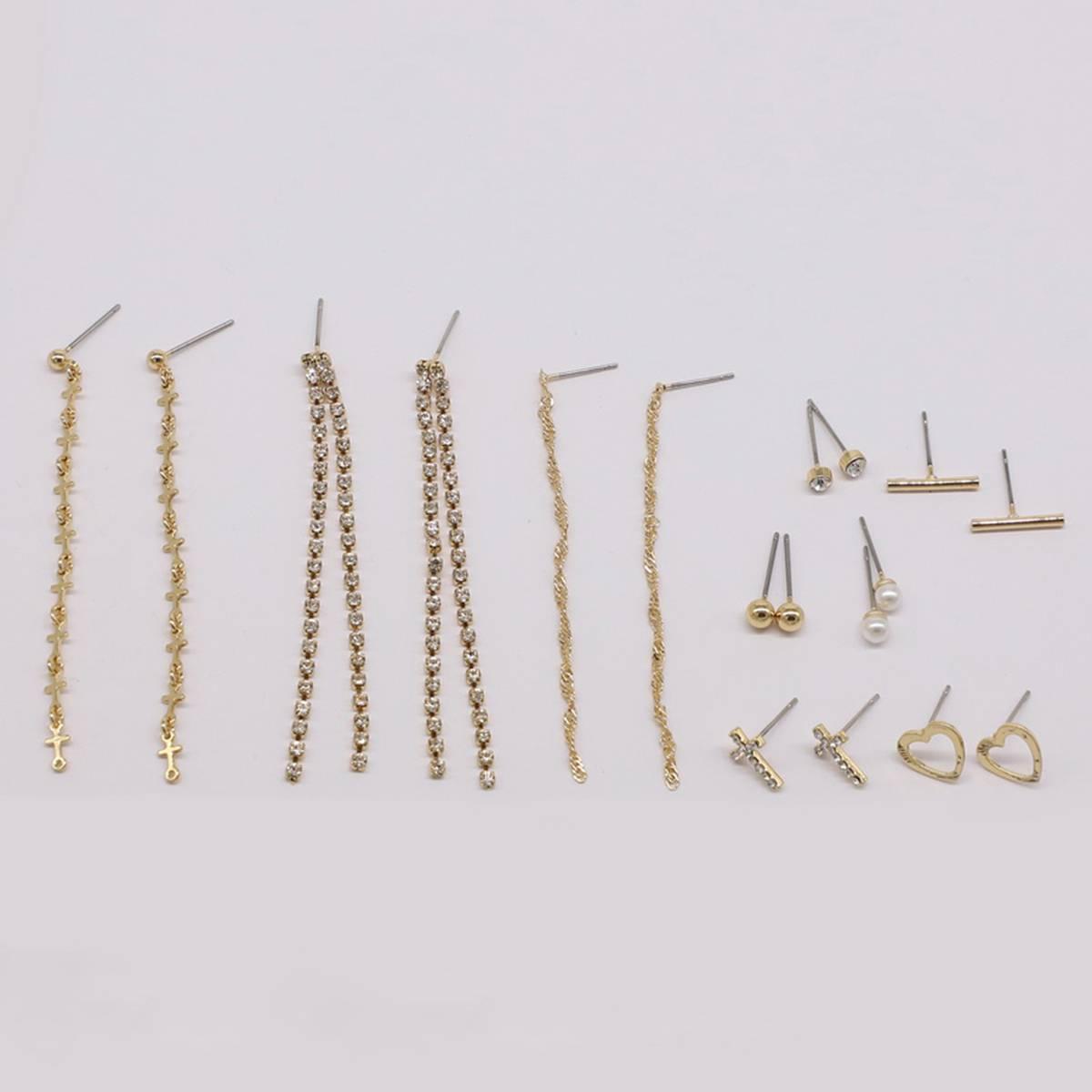 Click here for Ashley Cooper(tm) Gold-Tone 9 Earring Set prices