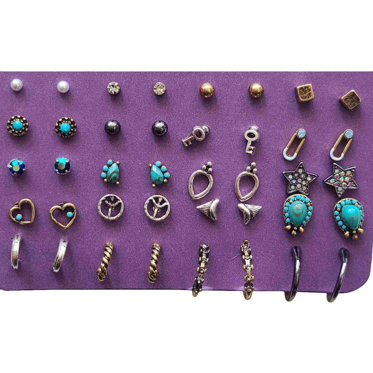 Click here for Ashley 20pr. Turquoise Earrings Set prices