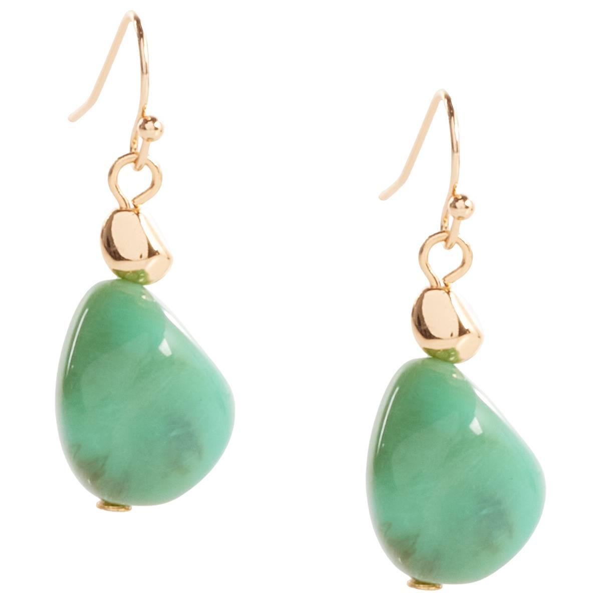 Click here for Ashley Cooper(tm) Turqoise Resin Nugget-Shaped Dro... prices