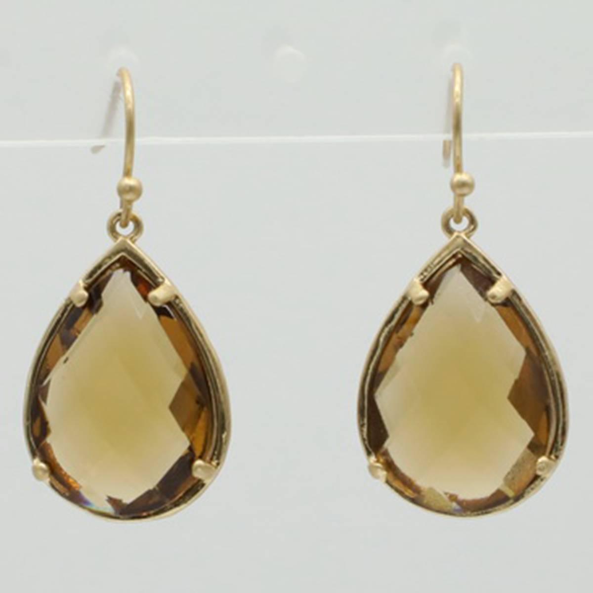 Click here for Ashley Cooper(tm) Brown Teardrop Crystal Earrings prices