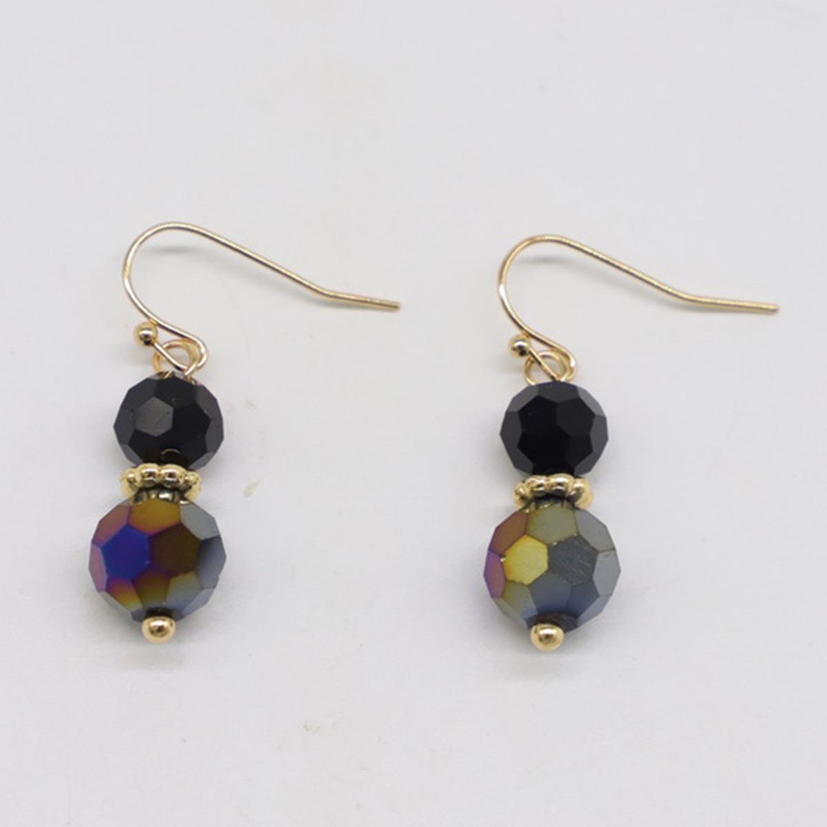 Click here for Ashley Cooper(tm) Gold & Black Beaded Drop Earring... prices