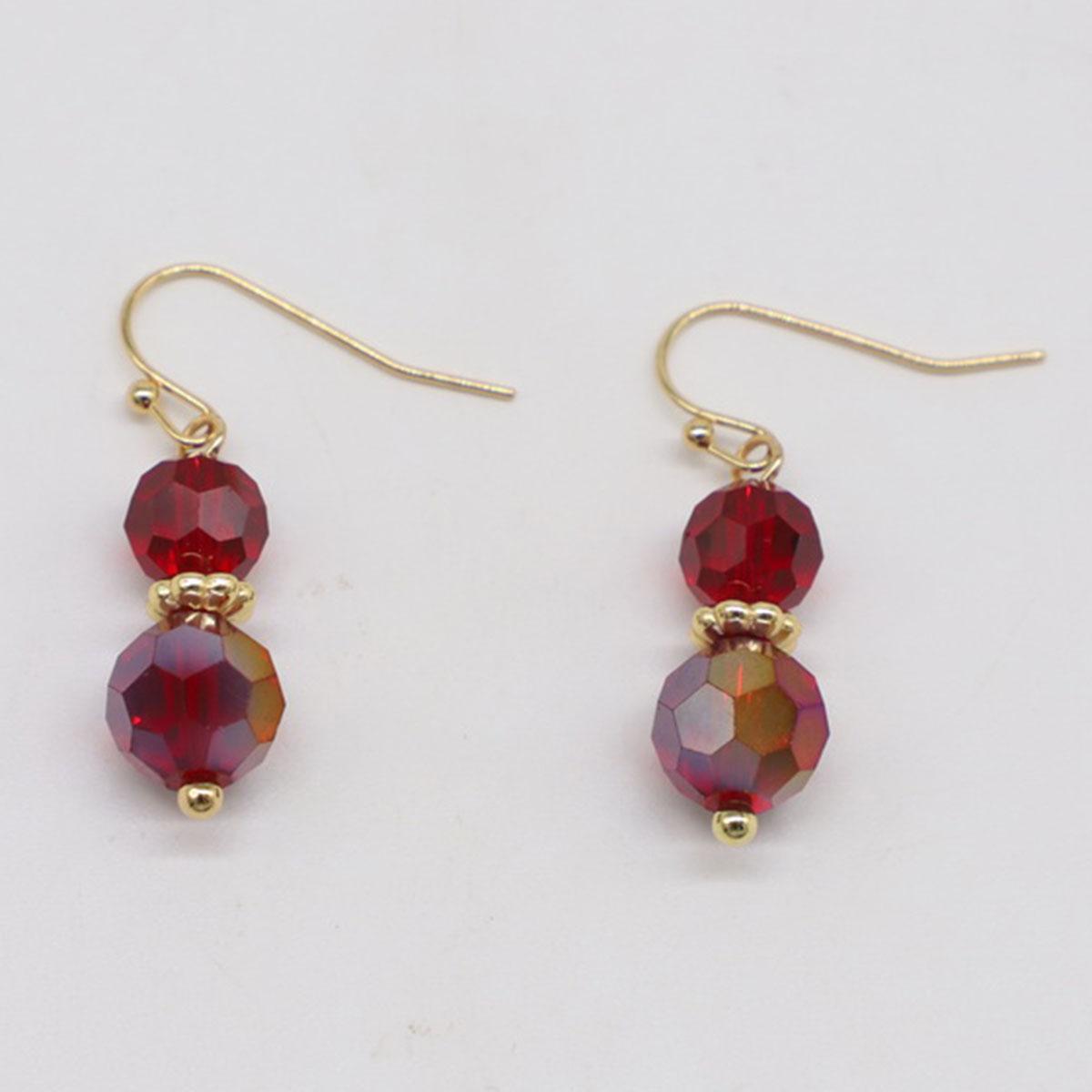 Click here for Ashley Cooper(tm) Gold & Red Beaded Drop Fishhook... prices