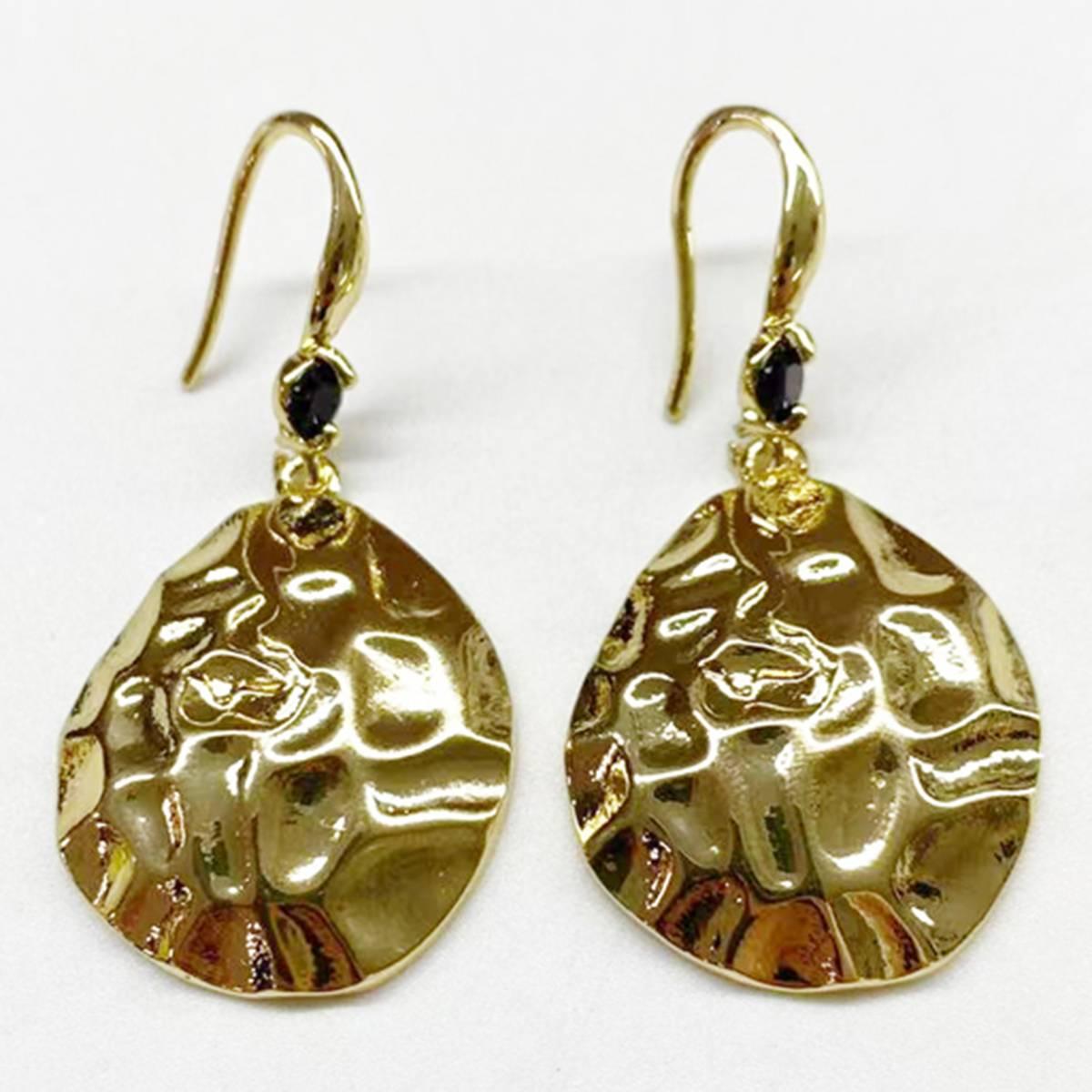 Click here for Ashley Cooper(tm) Gold-Tone & Black Disc Drop Earr... prices