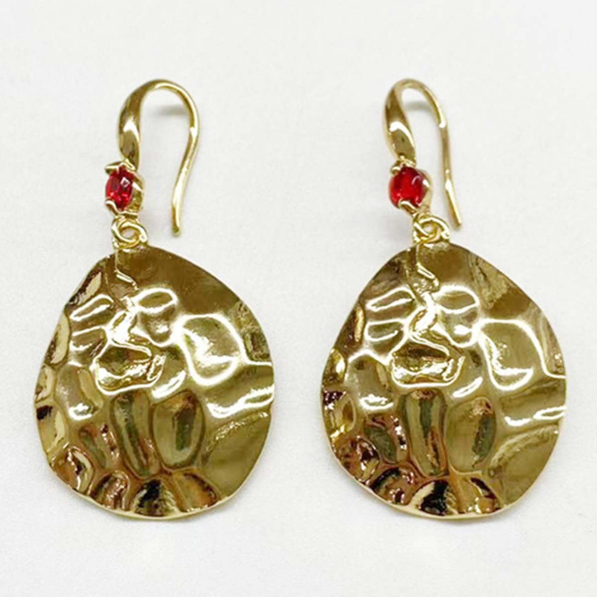 Click here for Ashley Cooper(tm) Gold-Tone & Siam Disc Drop Earri... prices