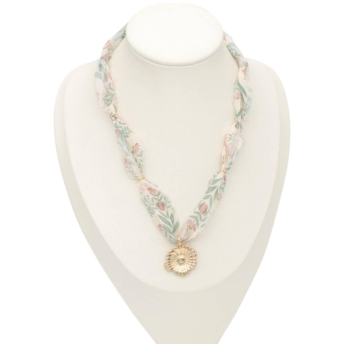 Click here for Ashley Cooper(tm) Georgette Scarf Necklace with Fl... prices