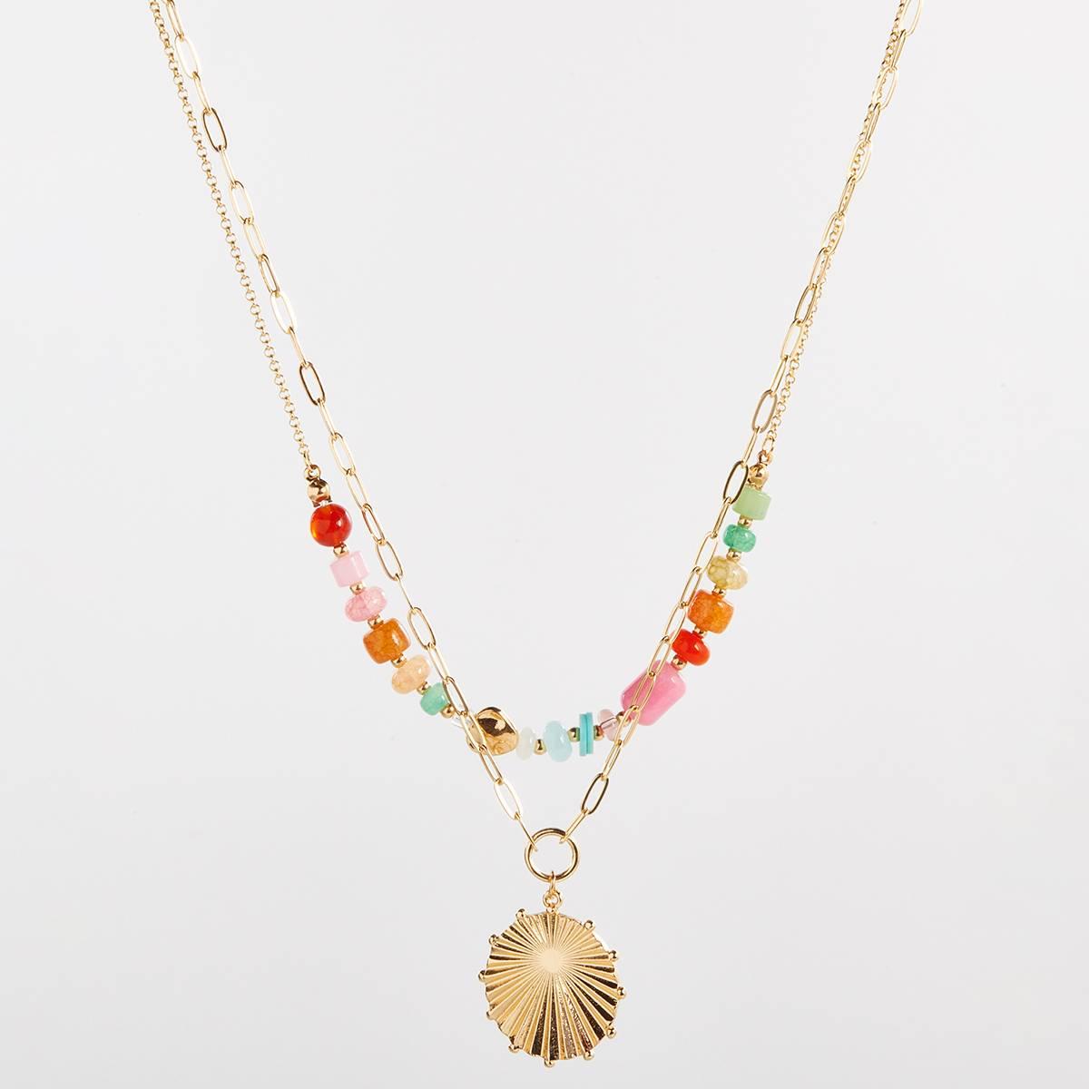 Click here for Ashley Cooper(tm) 2-Row Layered Pendant Necklace prices