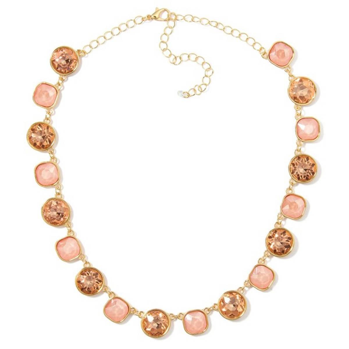 Click here for Ashley Cooper(tm) Gold-Tone Coral Glass Stone Fron... prices