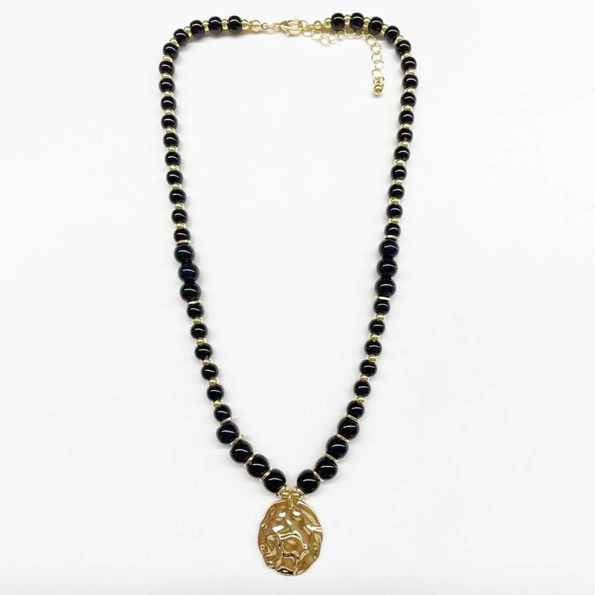 Click here for Ashley Cooper(tm) Gold-Tone & Black Beaded Pendant... prices