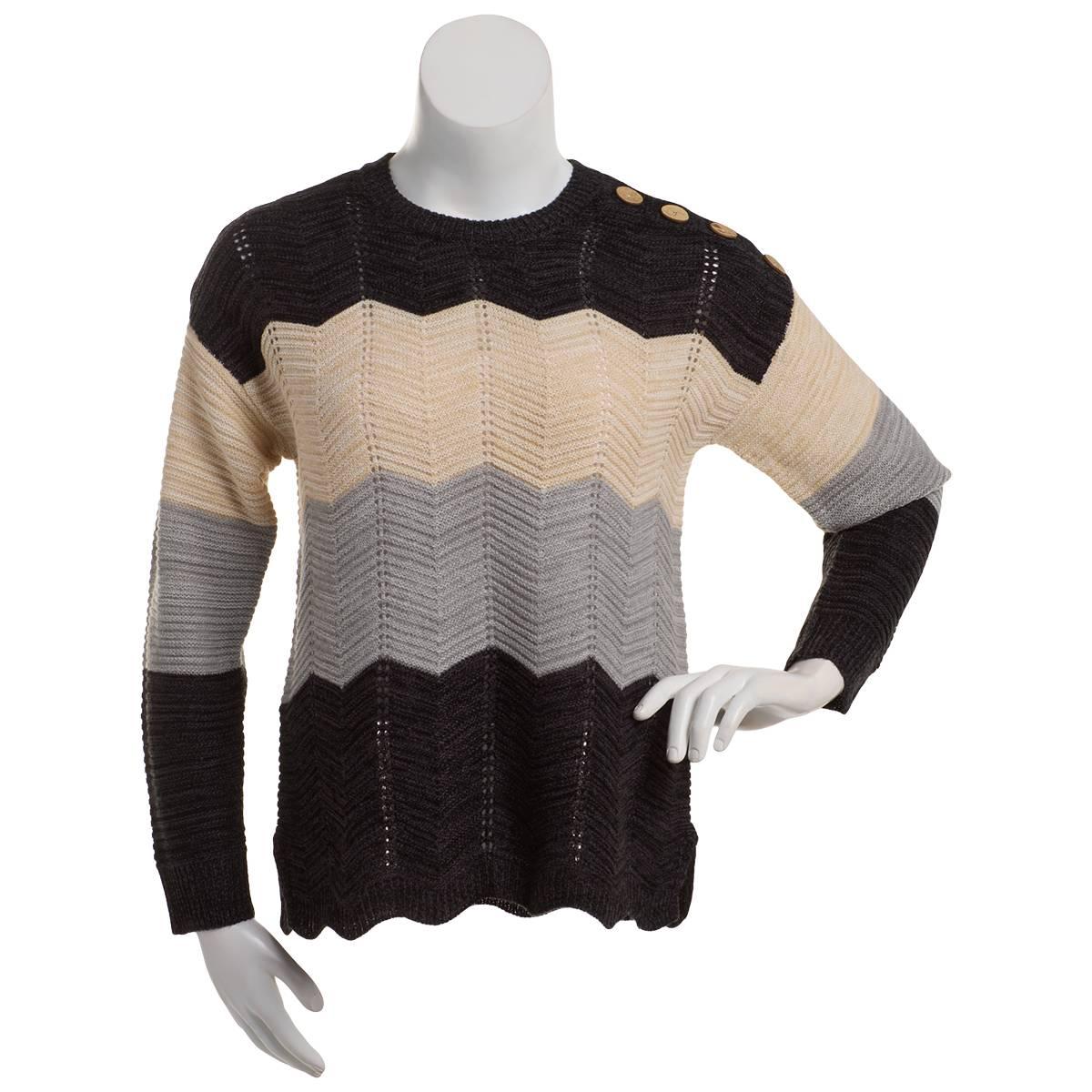 Click here for Petite Inner Circle Long Sleeve Chevron w/Shoulder... prices