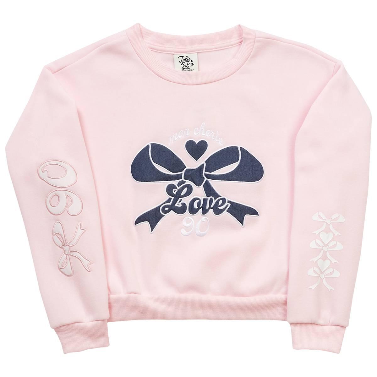 Click here for Girls (7-16) Jolie & Joy Love Bow Denim Applique S... prices