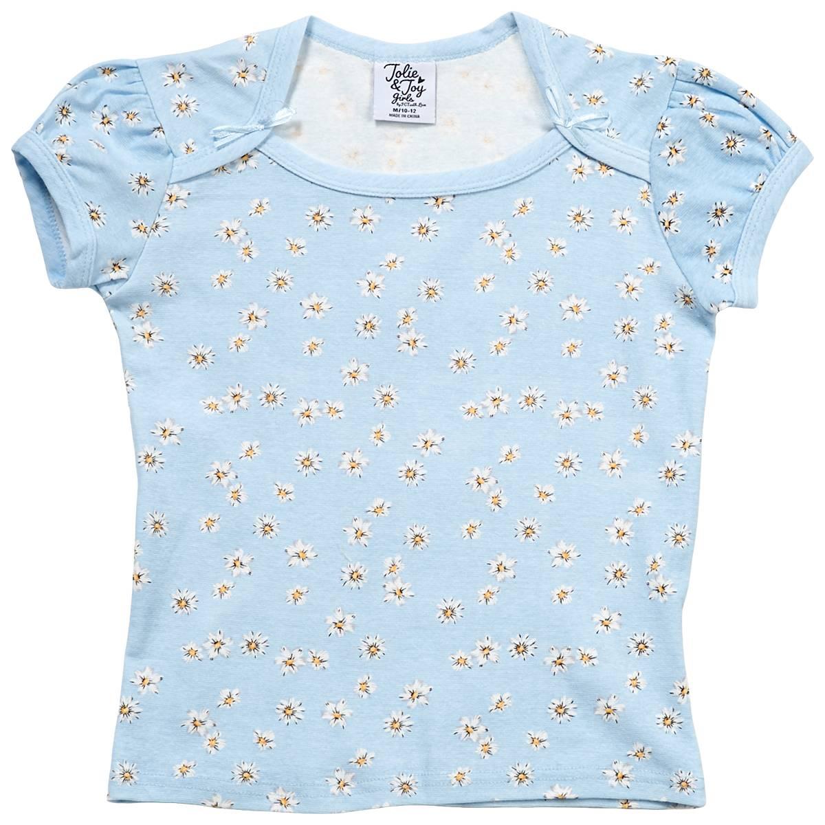 Click here for Girls (7-16) Jolie & Joy Puff Sleeve Daisy Bow Tee prices