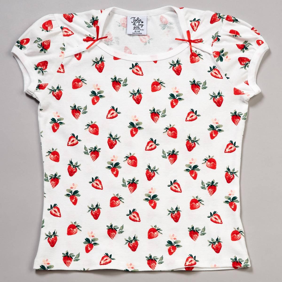 Click here for Girls (7-16) Jolie & Joy Puff Sleeve Strawberry Bo... prices