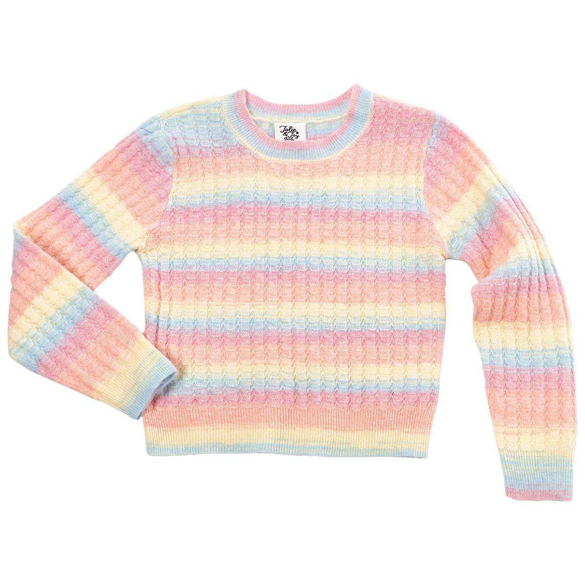 Click here for Girls (7-16) Jolie & Joy Long Sleeve Rainbow Strip... prices