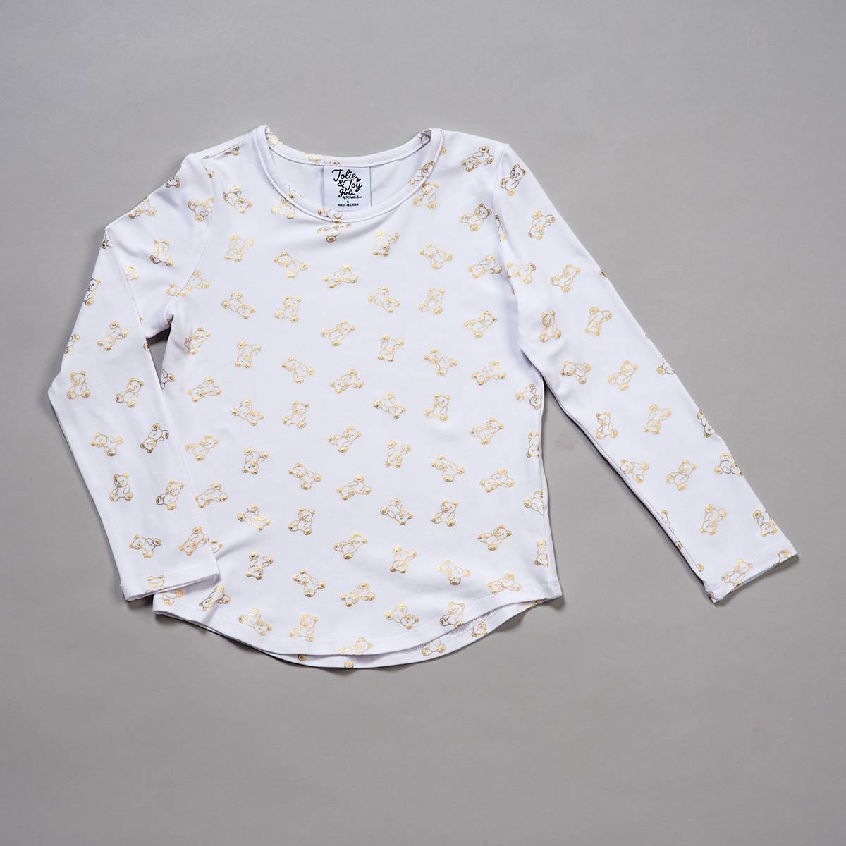 Click here for Girls (7-16) Jolie & Joy Long Sleeve Yummy Foil Te... prices