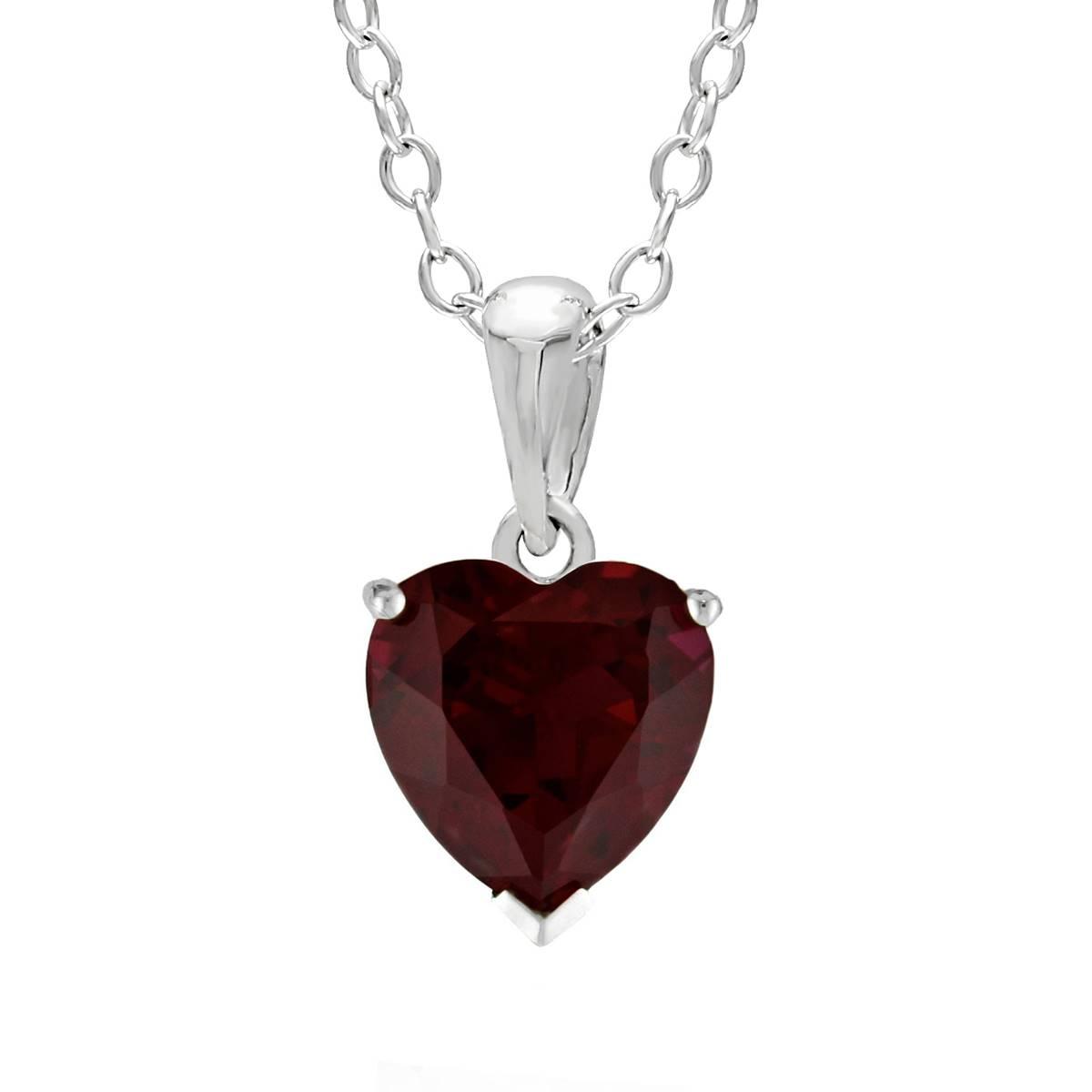 Click here for Sterling Silver Garnet Heart Pendant prices