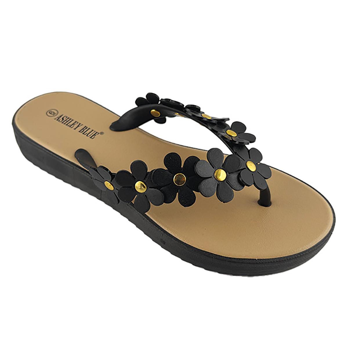 Click here for Womens Ashley Blue Daisy Days Jelly Flip Flops prices