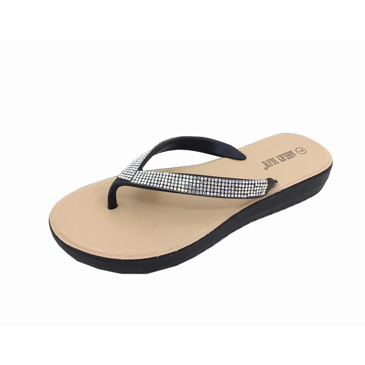 Click here for Womens Ashley Blue Jelly Flip Flops prices