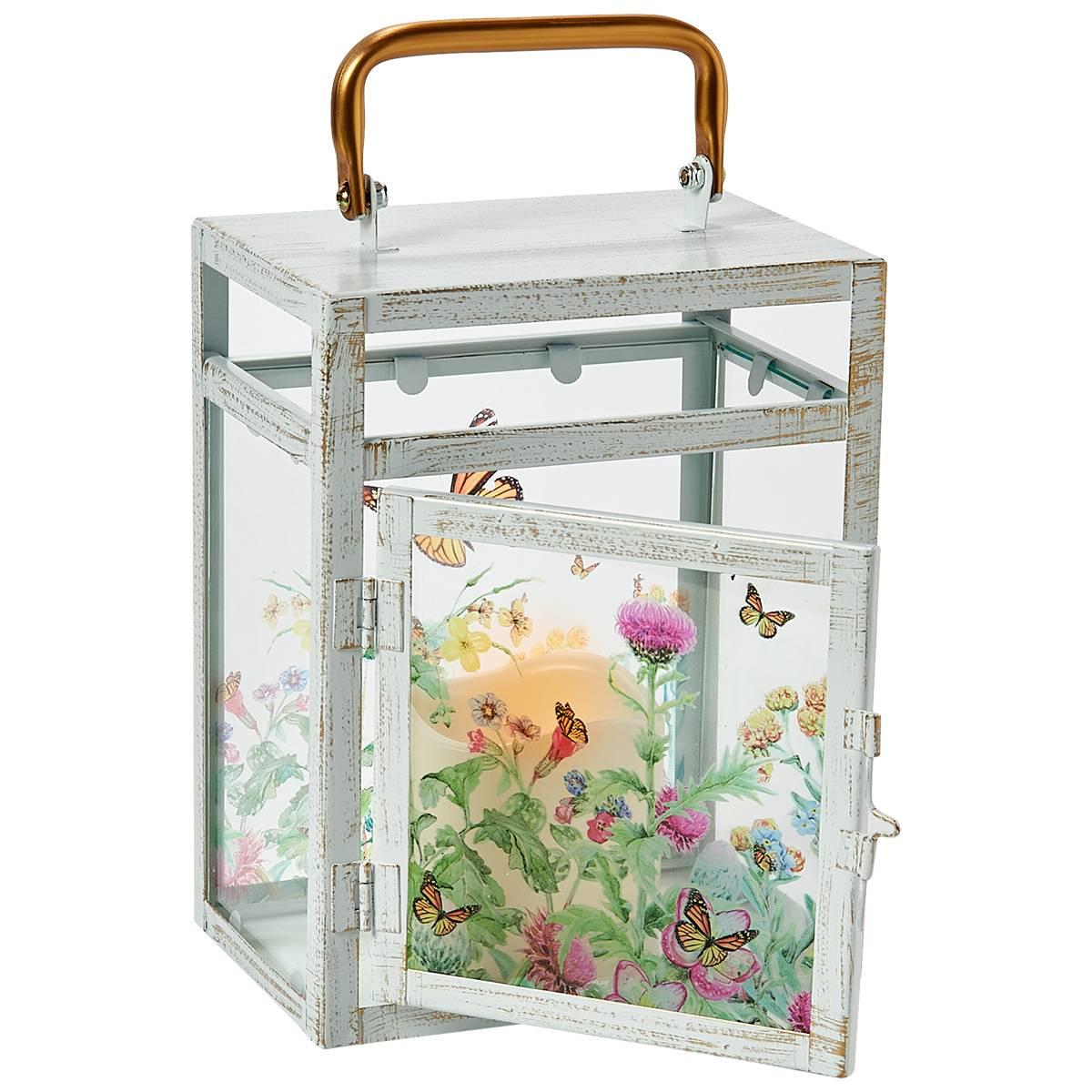 Click here for Field of Monarchs Metal LED Lantern prices