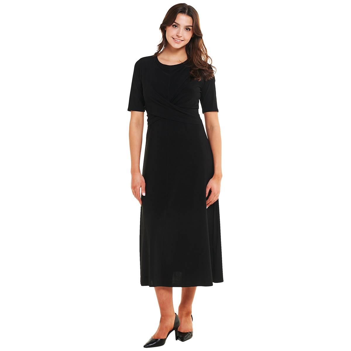 Click here for Womens MSK Solid Elbow Sleeve Criss Cross Sheath D... prices