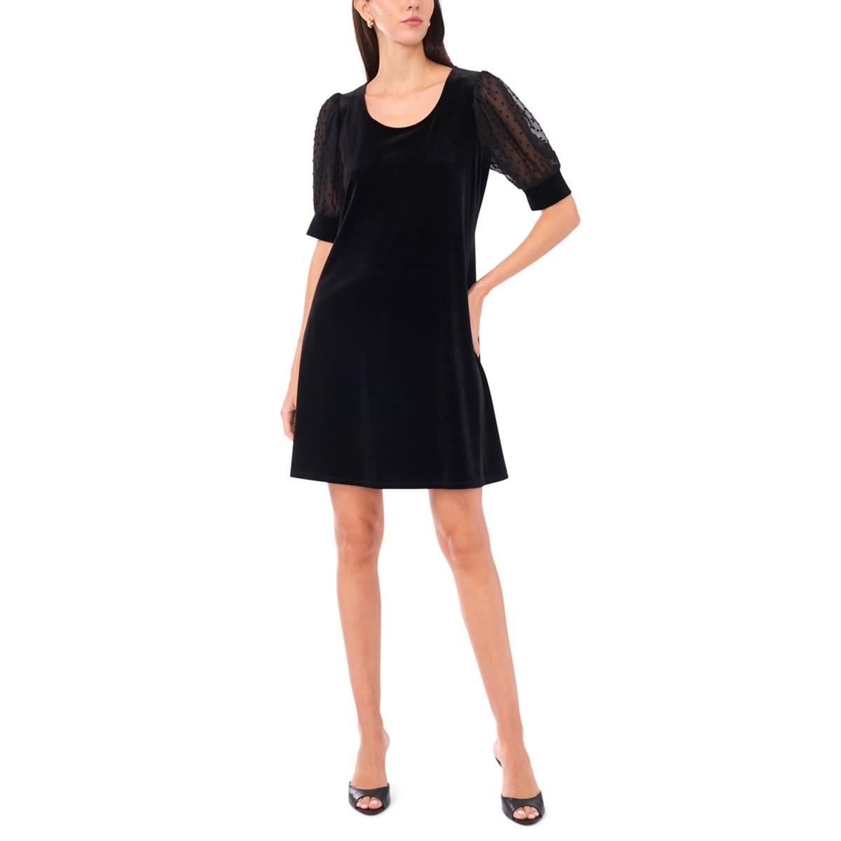 Click here for Womens MSK Puff Elbow Sleeve Scoop Neck Shift Dres... prices