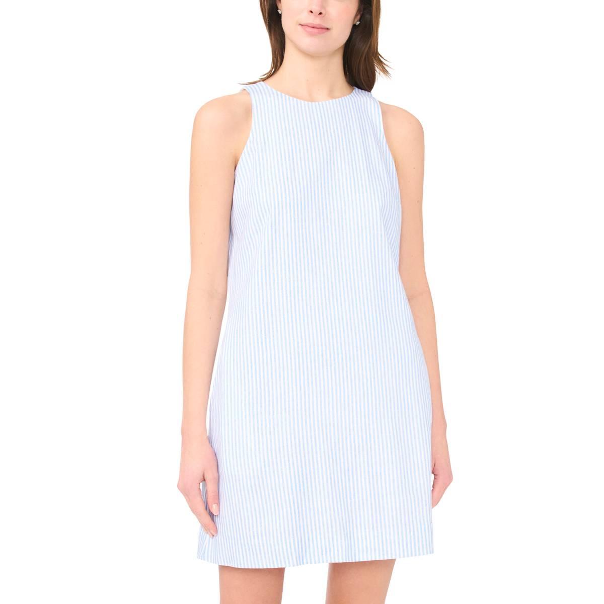 Click here for Womens MSK Sleeveless Stripe Linen Shift Dress prices