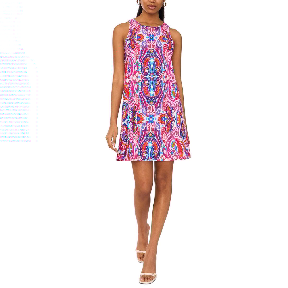 Click here for Womens MSK Sleeveless Paisley Keyhole Back Shift D... prices