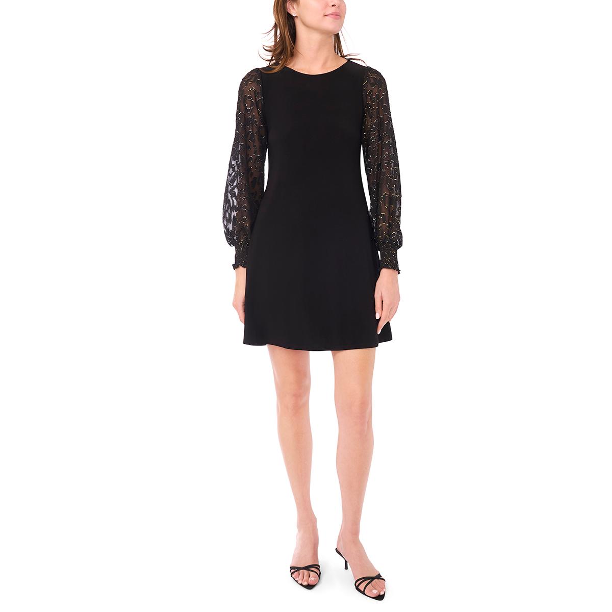 Click here for Womens MSK Long Sleeve Cheetah Sleeve Shift Dress prices