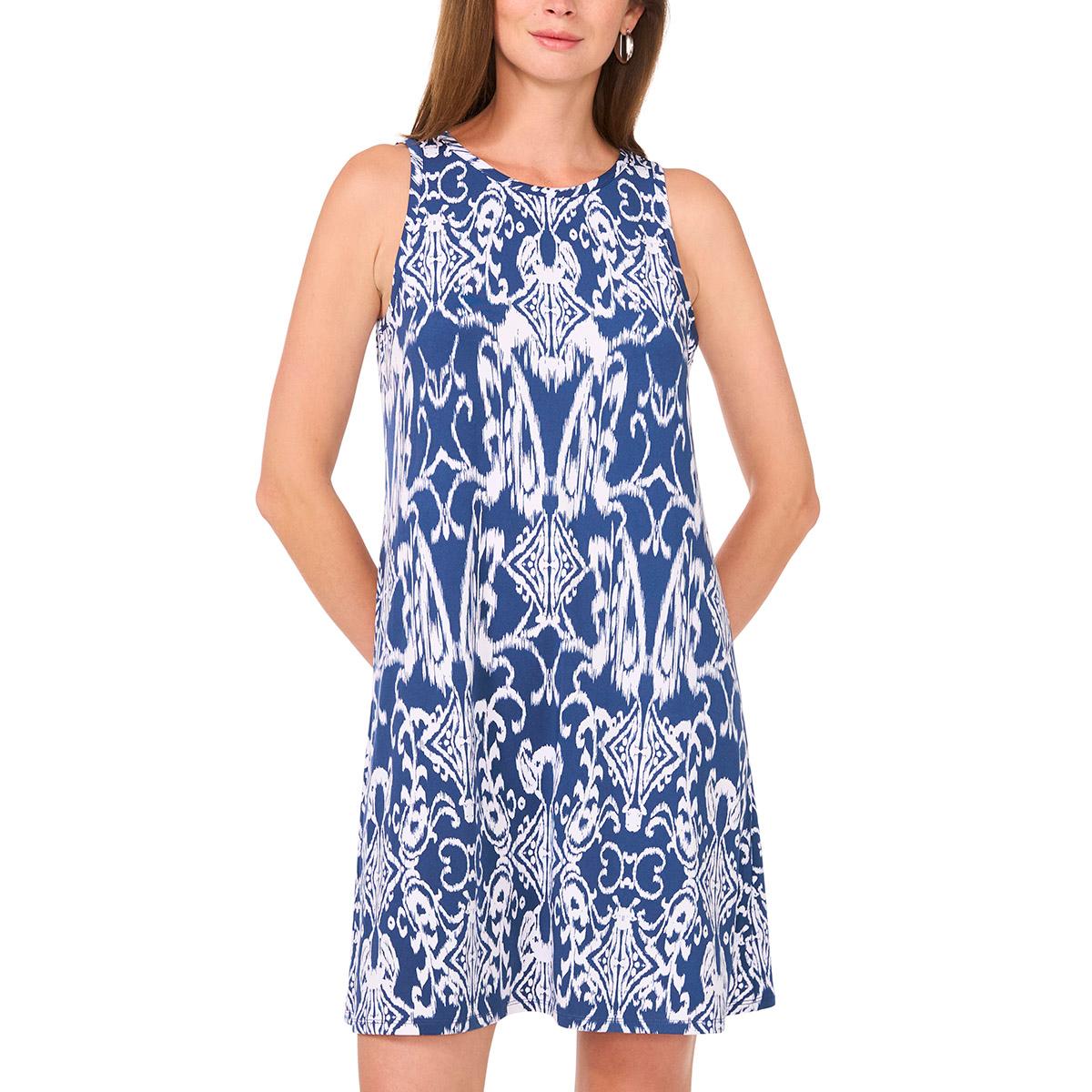 Click here for Womens MSK Sleeveless Scroll Keyhole Back Shift Dr... prices