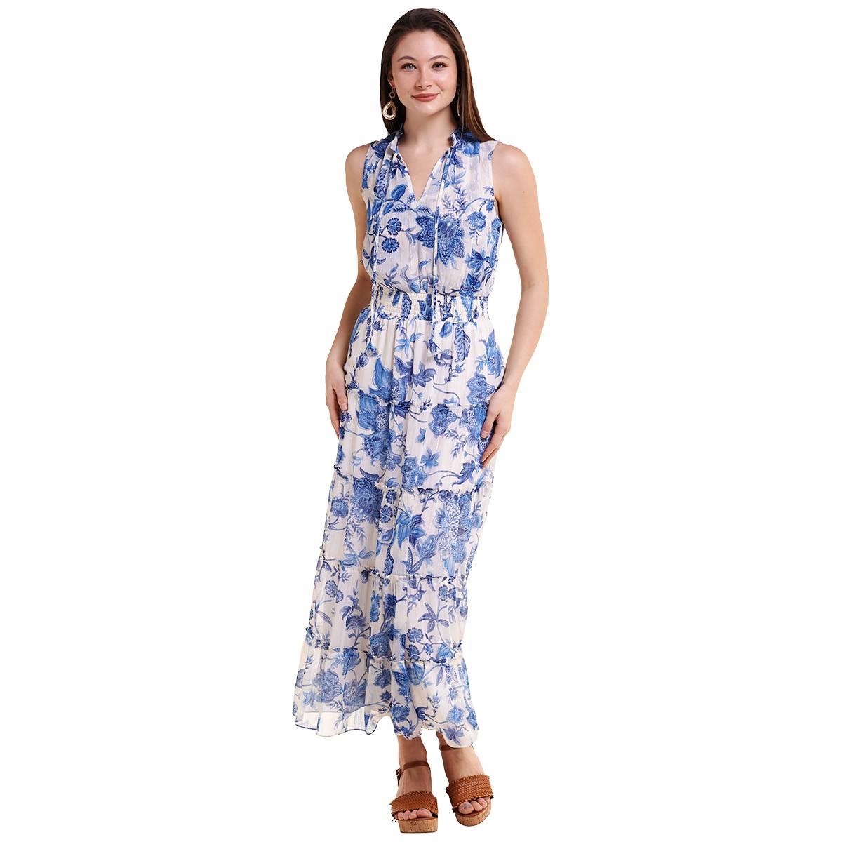 Click here for Womens MSK Sleeveless Smocked Waist Floral Maxi Dr... prices