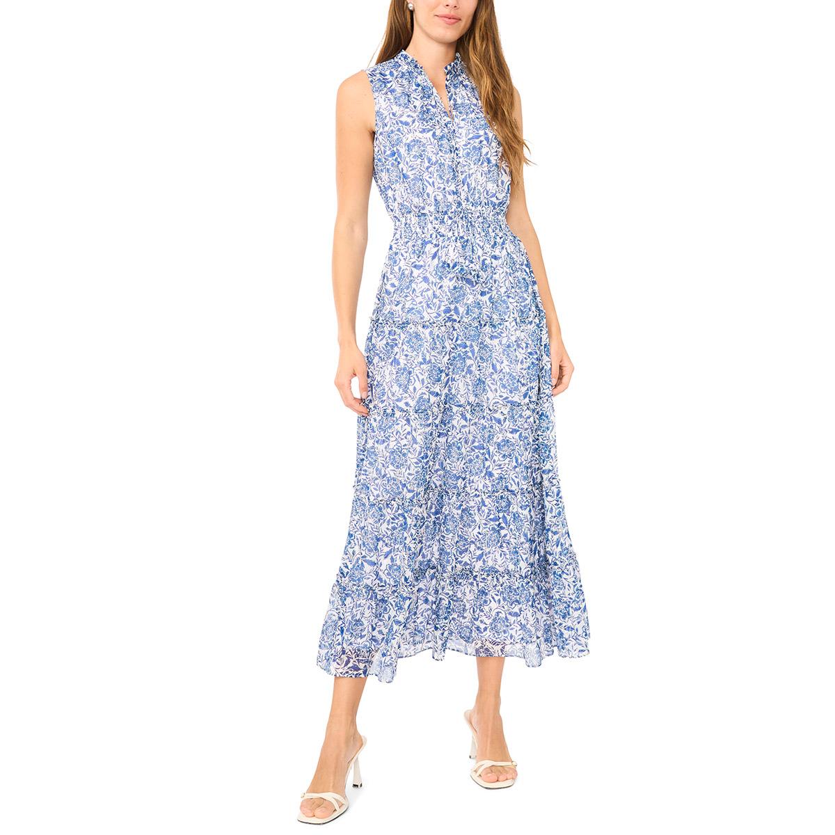 Click here for Womens MSK Sleeveless Floral Tiered Midi Dress prices