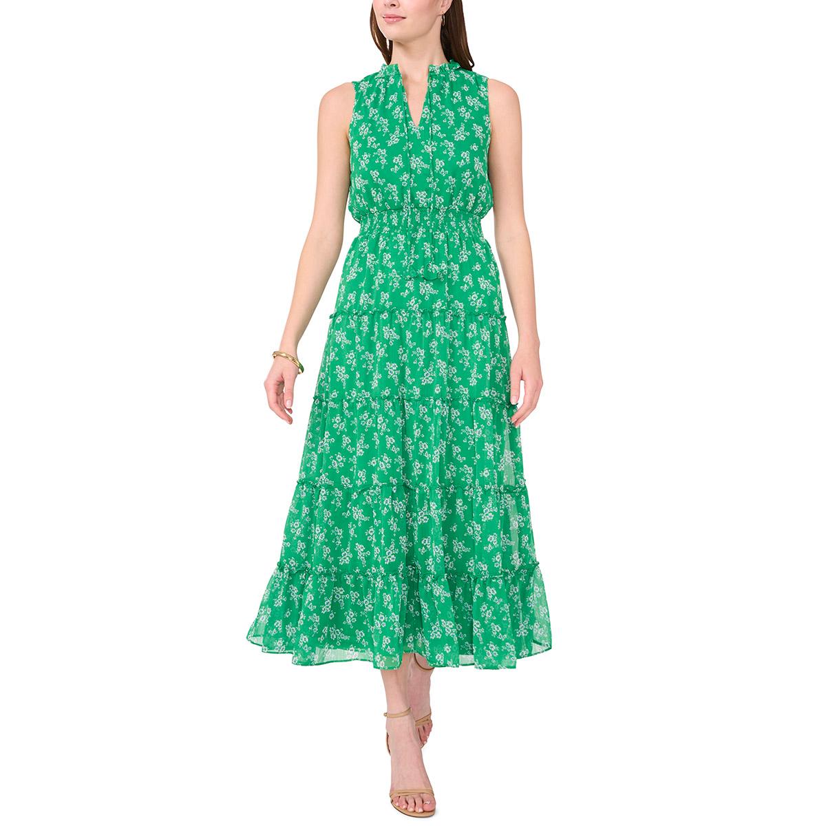 Click here for Womens MSK Sleeveless Floral Yoryu Tier Midi Dress prices