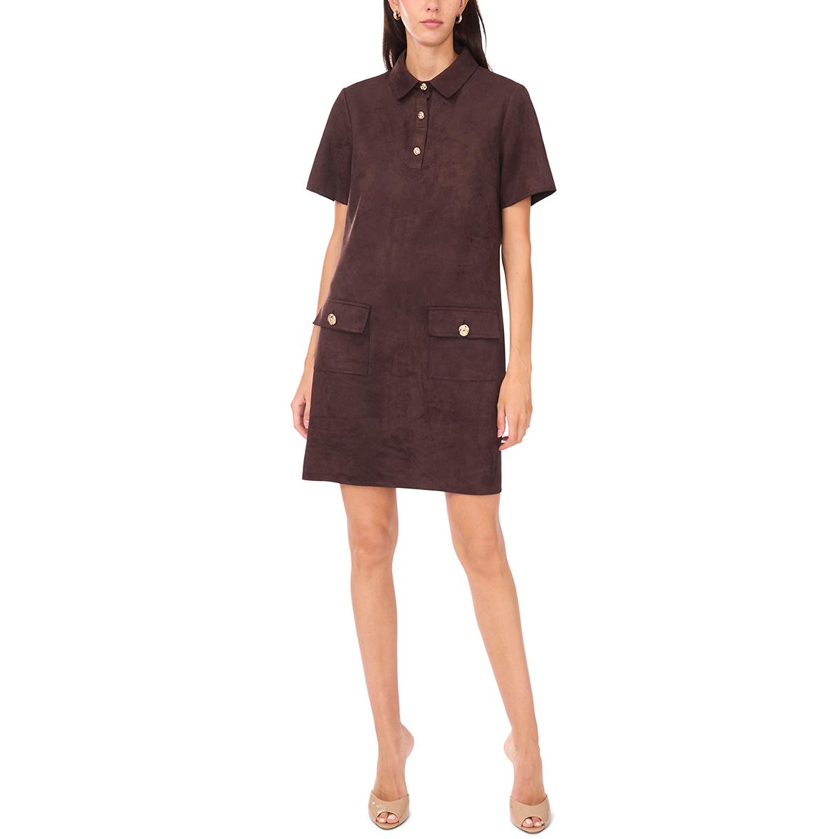 Click here for Womens MSK Short Sleeve Suede Shift Dress prices